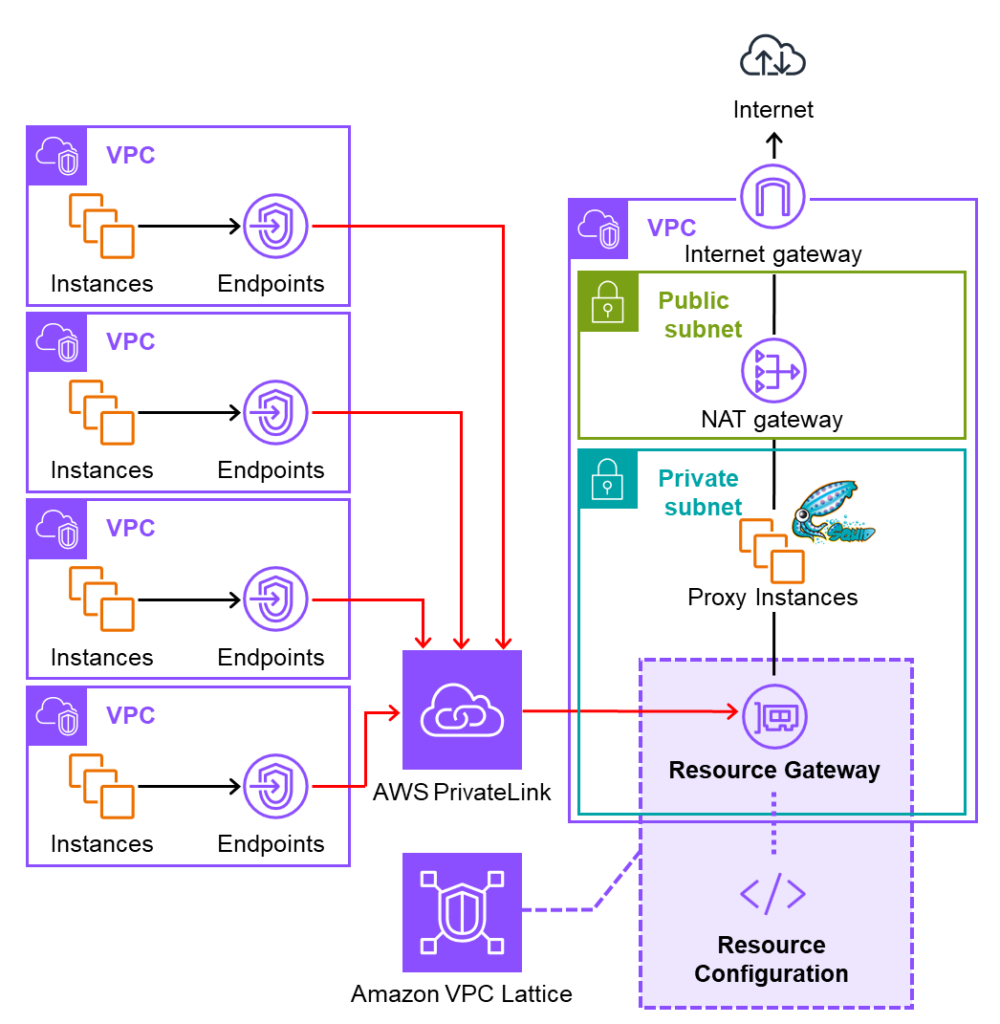 【手順画像付き】CIDR 重複対応：NLB 不要の AWS PrivateLink で VPC のインターネット通信を集約 | AWS EXAMPLES
